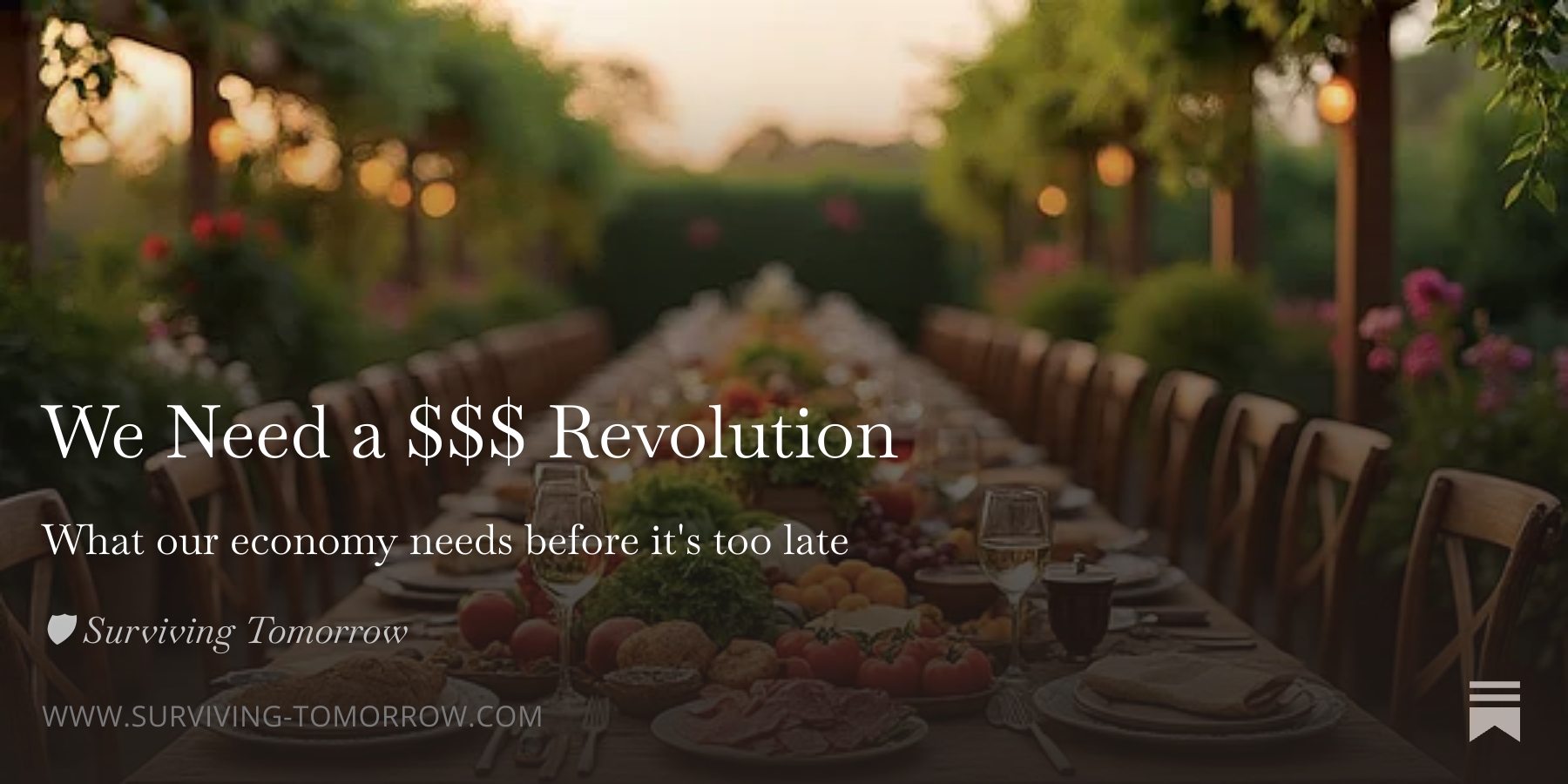 We Need a $$$ Revolution - by Jared A. Brock